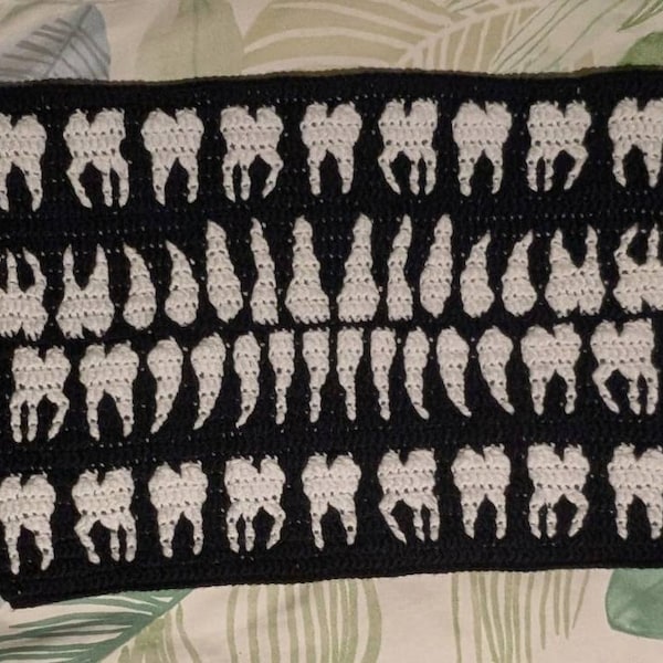 Teeth Mosaic Crochet Pattern by Sixel Design - Etsy