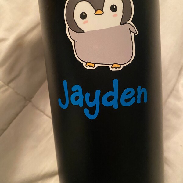 Kids Name Decal Sticker Label Water Bottle Back to School Thermos ...