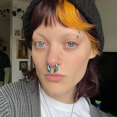 ARCTIC BLUE Triple Stack Fan Hinged Segment Ring Clicker - Etsy