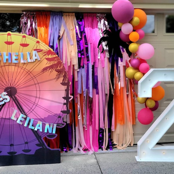 Customize Backdrop/colorful Party Backdrop/bright Rainbow/backdrop for ...