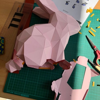 RABBIT Papercraft PDF Template Paper Sculpture, Origami Kit, Paper ...