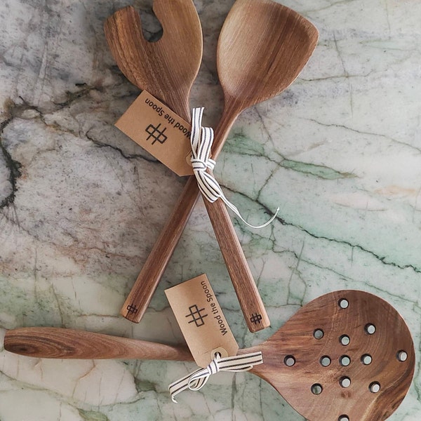 Large Wooden Serving Spoon, Serving Board, Carving Serving Utensils ...