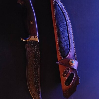 Chef Knife Set 8pcs Damascus Steel Blades / Rosewood Handles / Best ...