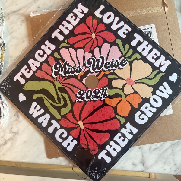 Future Teacher Graduation Cap Topper, Teach Them Love Them Watch Them ...