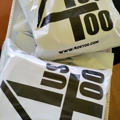 100 Custom Beige Matt Poly Mailers With Handle, Custom Handle Shipping ...