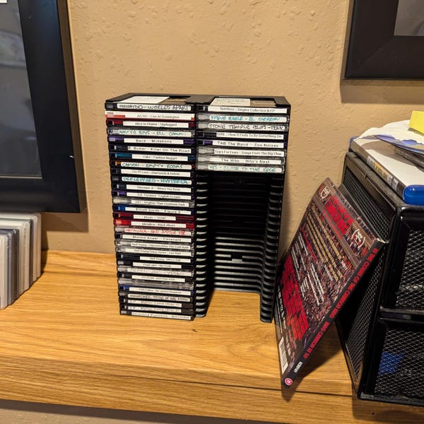 CD Cases Tray (holds 18 in a 1x18 Layout) Storage/holder/stand/rack/box ...