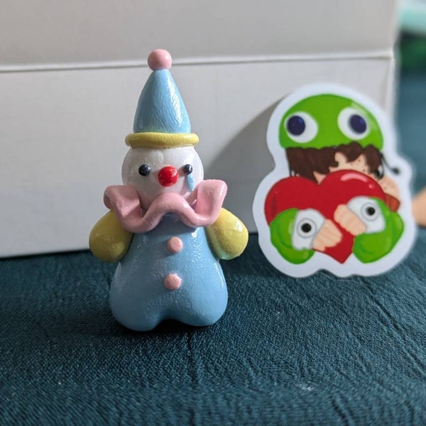 Rainbow Mini Clown Handmade Figurine - Etsy