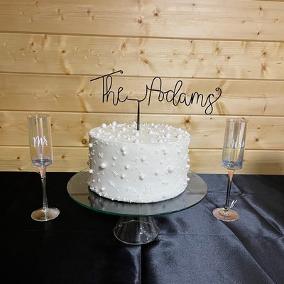 The Last Name Custom Personalized Rustic Chic Wire Wedding Cake Topper ...