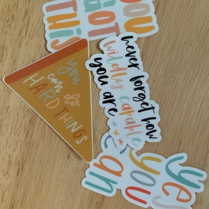 Inspirational Quote Stickers Motivational and Encouraging Waterproof ...