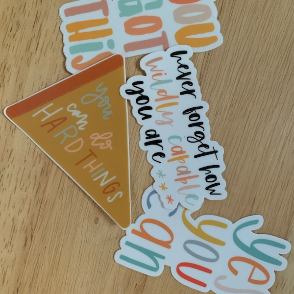 Inspirational Quote Stickers | Motivational and Encouraging Waterproof ...