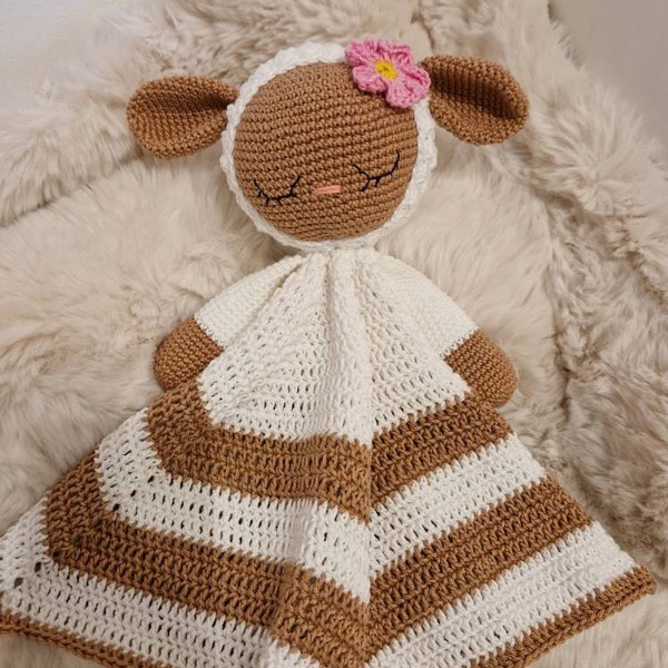 Sheep Lovey Pattern Crochet Sheep Security Blanket Amigurumi Pattern ...