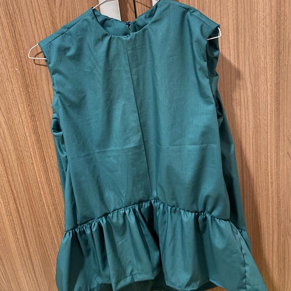 Peplum Ruffle Top Sewing Pattern | Women Top Pattern | Ruffled Top ...
