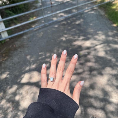 Art Deco Bezel Set Ring Hexagon Cut Moissanite Engagement Ring Yellow ...