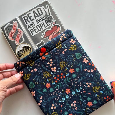 Book Sleeve, Padded Book Cover, Book Pouch, Book Bag, Bookish Gift ...