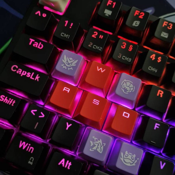 ANSI Japanese Kanji PBT Pudding Keycaps Grey sizes for 104, 80 TKL and ...