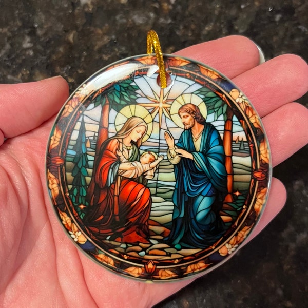 Byzantine Style Christ the Ruler and Virgin and Child Arched Icon With ...