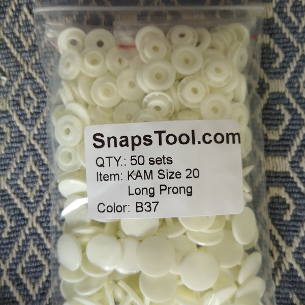 KAM Size 20 Long Prong Plastic Snaps : Round Resin Plastic Fasteners No ...
