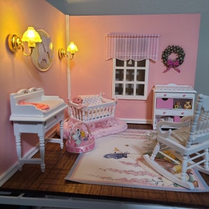 Pretty in Pink Nursery Changing Table With All Accessories for | Etsy