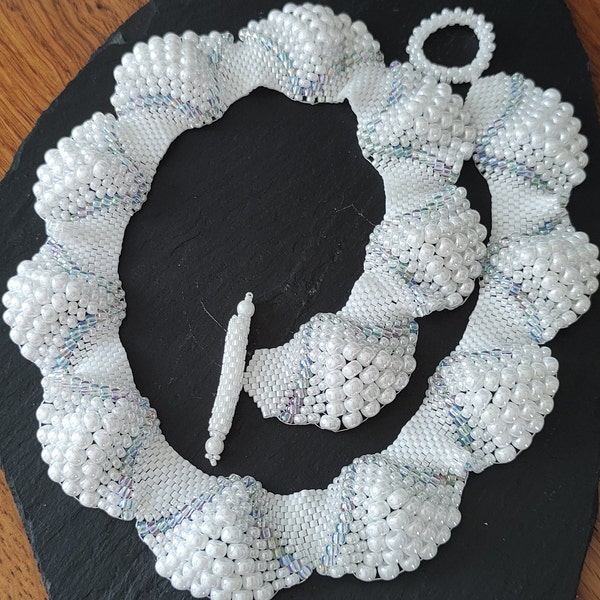 Seed Bead Bracelet Pattern - Beaded Rope Pattern - Tubular Herringbone ...