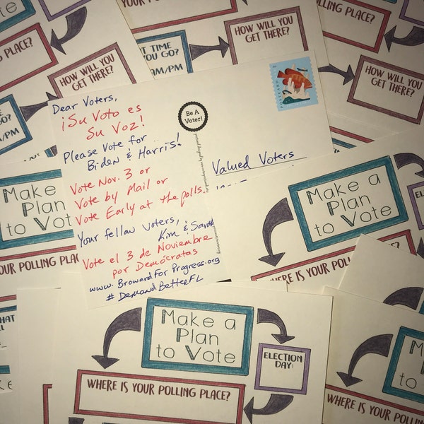 Make a Plan to Vote - Printable Postcards to Voters - Color Pencil ...