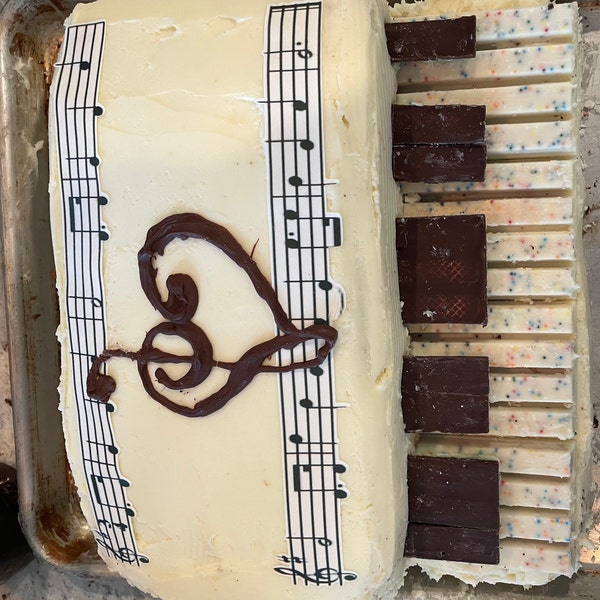 Pre-cut Musical Notes Edible Topper for Cakes, Cupcakes, Cookies and ...