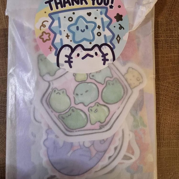 Space Bunny Glossy Waterproof Sticker Sheet Cute Rabbit Galaxy ...