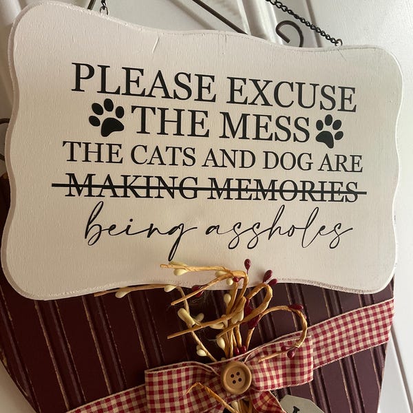 Cat Definition Wood Sign, Stained Wood Cat Sign, Cat Themed Decorations ...