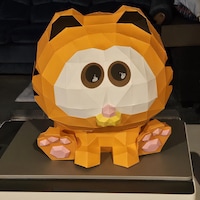 Papercraft Template Baby Cat, Format Pdf, SVG and DXF Format Compatible ...