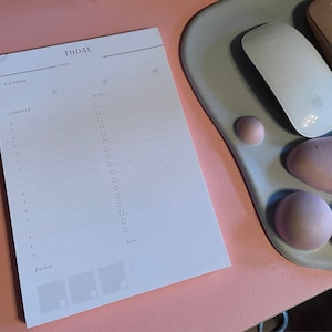 Daily Desk Pad, Minimal to Do Notepad, Daily Planner Notepad, A5 Desk ...