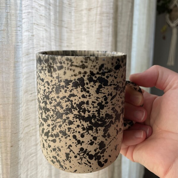 Pottery Coffee Mug With Handle - Stoneware Coffee Mug - Ceramic Mug ...