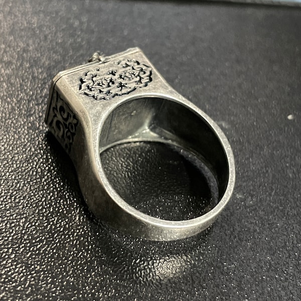 Dragon Ring Box and Mini Dice Set for DND Custom Engraved Text Ring D20 ...