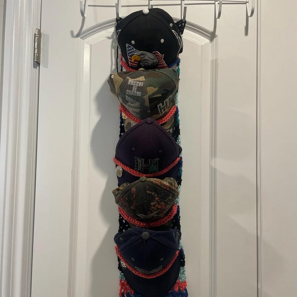 Crochet Hat Display Pattern: Wall Hanging Ballcap Holder (PDF Pattern ...