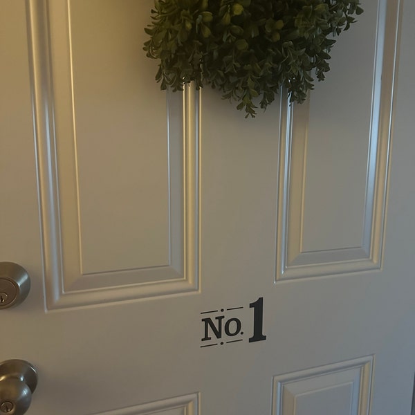 Apartment Number Decal, Room # Sticker for Home, House Door Number ...