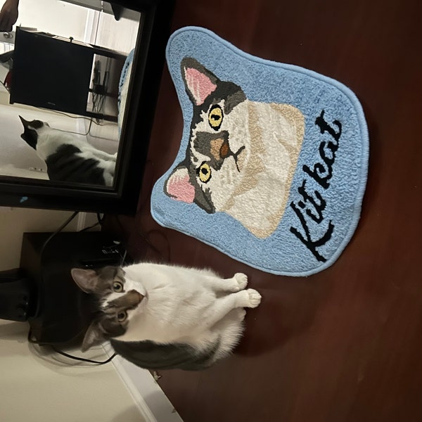 Custom Pet Portrait Rug - Personalized Cartoon Pet Rug, Animals, Dog ...