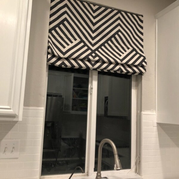 Right Angle, Geometric Roman Shades, Diy Roman Shade Kit, Fabric Blinds ...