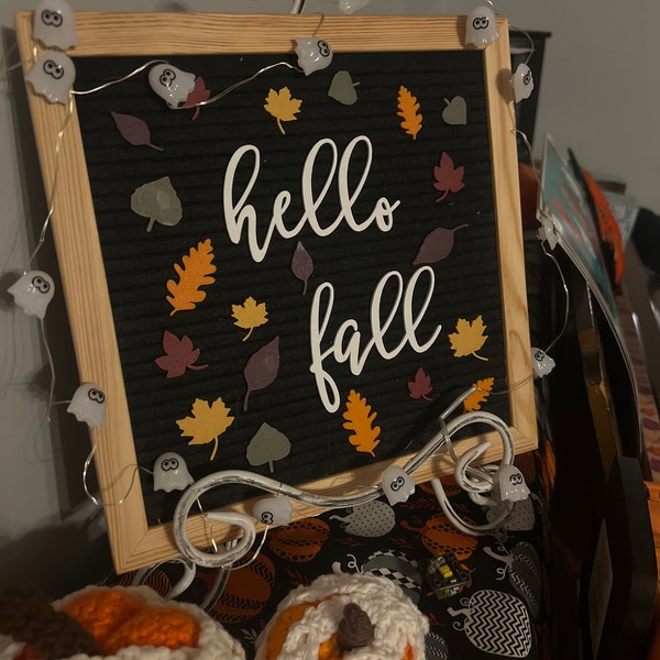 Hello Fall Cursive Letters - Etsy