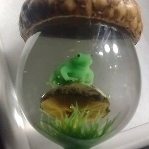 Acorn Necklace With Mushroom Frog Resin Jewelry Acorn - Etsy Australia