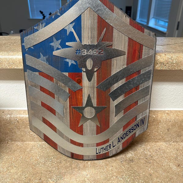 Wood and Metal US Army Rank Stripes Wall Plaque ~ Free Shipping - Etsy