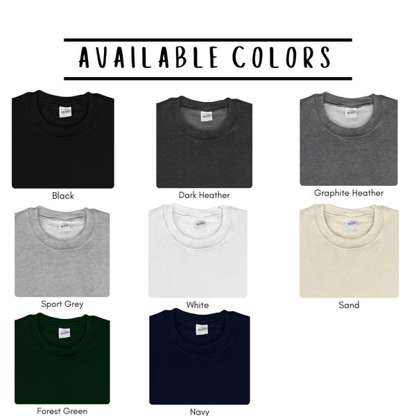 Gildan 18000 Color Chart | Editable Gildan Crewneck Sweatshirt Mockup ...