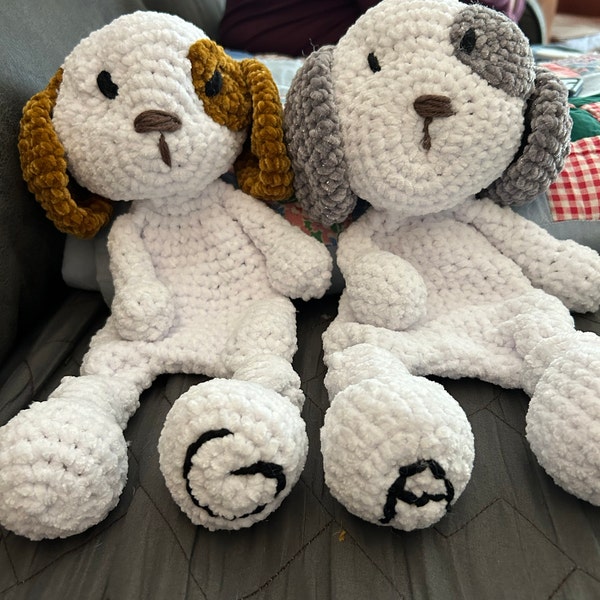 Crochet Snuggler Puppy Pattern, Amigurumi Crochet Puppy Cuddler Lovey ...