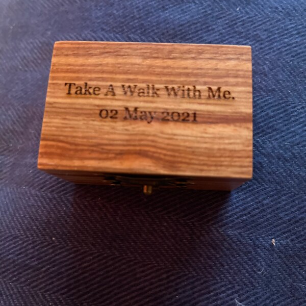 Personalized Ring Box - Custom Wood Ring Box - Ring Bearer Box ...