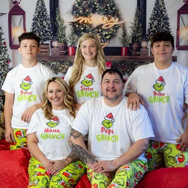 Grinch Family Svg | Grinch SVG | Team Grinch SVG | Papa Mama Little ...