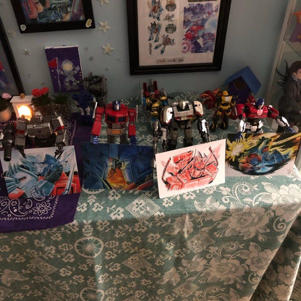 TF Megatron Optimus Prime Megop Earthspark Art Print 13x19 - War for ...