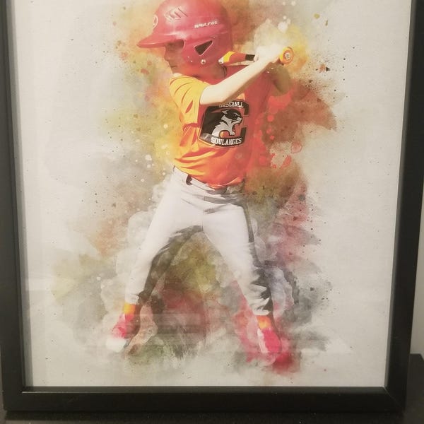 Game Day Personalized Baseball Gift Image Wall Art Painting From Photo ...