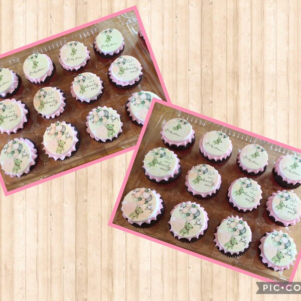 Teddy Bear Baby Shower Cupcake Toppers Girl Gender Neutral Party Decor ...