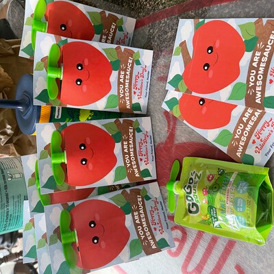 Applesauce Kids Valentine Printables, Awesomesauce, Classroom Valentine ...