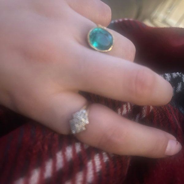 Natural Certified Emerald Astrological Ring, Birthstone Emerald Ring ...