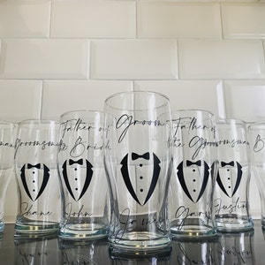 Personalised Pint Glass / Best Man Glass / Groomsman Gift / Wedding ...