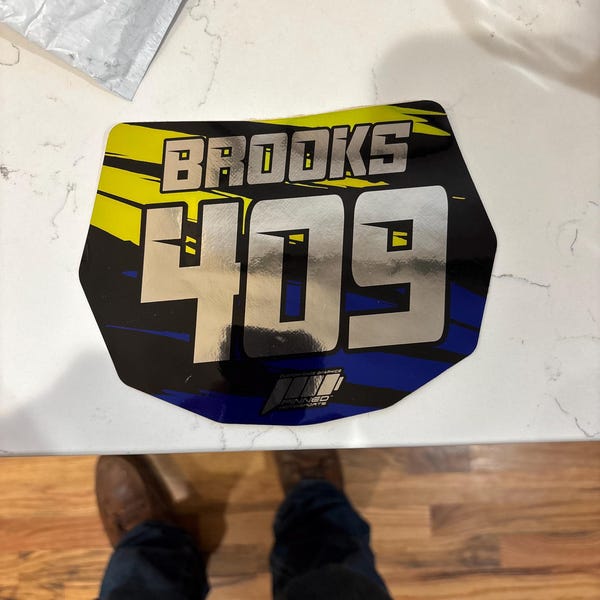 Sur-ron / E-bike Front Plate Graphics, Number Plate Decals, ODI MTB ...