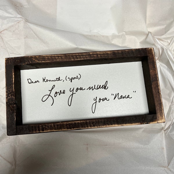 Handwritten Note, Handwritten Keepsake, Loved Ones Handwriting ...